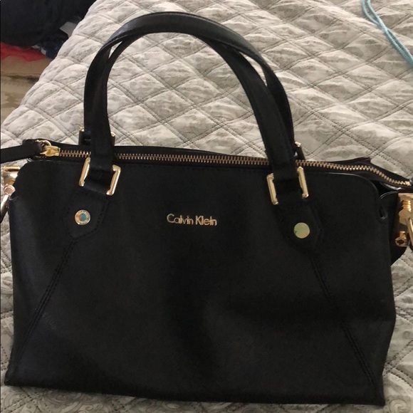 Calvin Klein | Bags | Calvin Klein Purse Large Black Leather | Poshmark